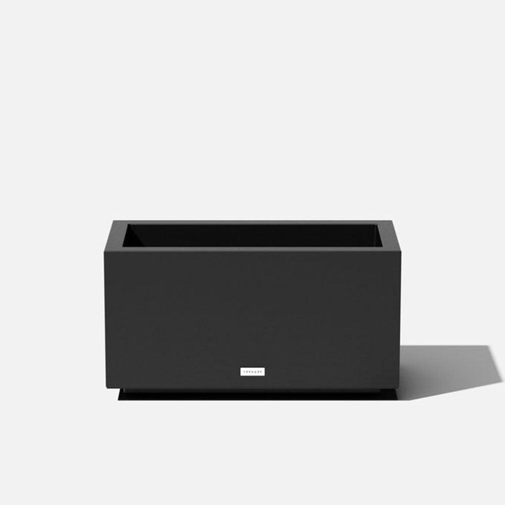 Modern rectangular LONG BOX- Large - Black - PurPatio.ca